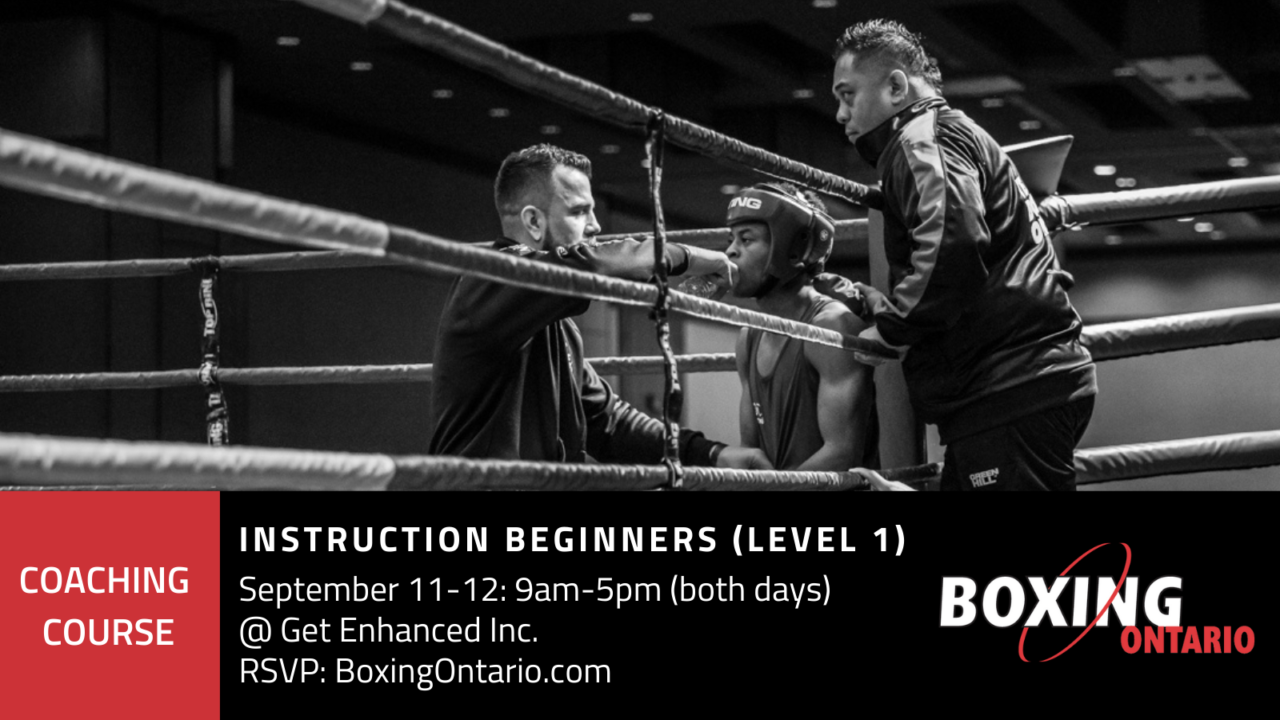 [Coaching Course] Instruction Beginners (Level 1) | Boxing Ontario