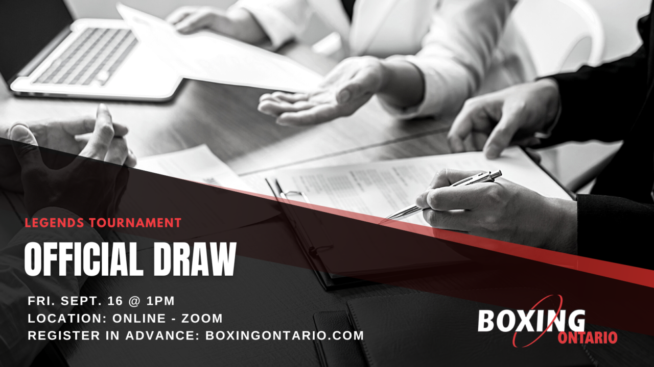 [OFFICIAL DRAW] Legends of Boxing Series Tournament | Boxing Ontario