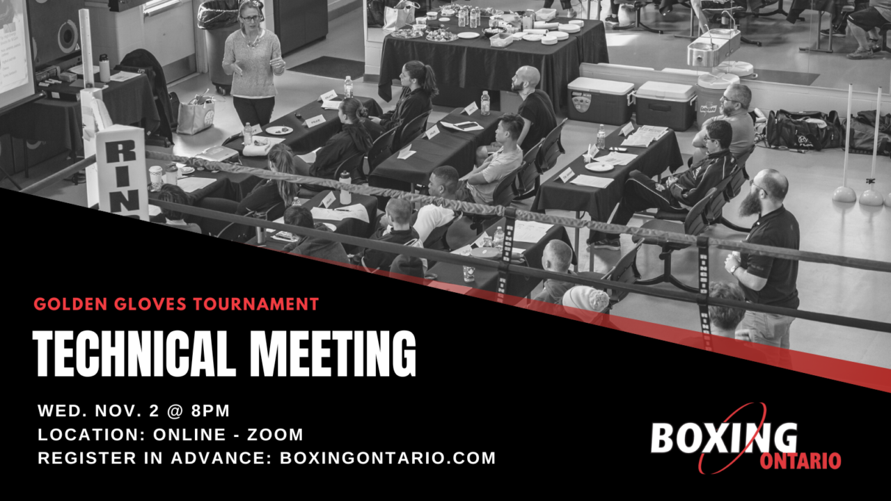 [TECHNICAL MEETING] Boxing Ontario Provincial Championships | Boxing ...