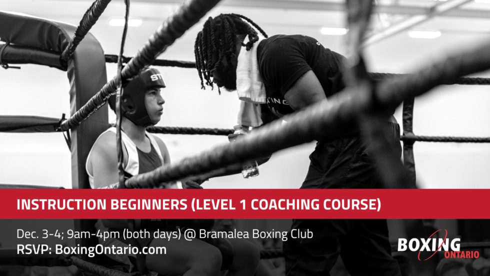 [COACHING COURSE] Instruction Beginners (Level 1) – Brampton | Boxing ...