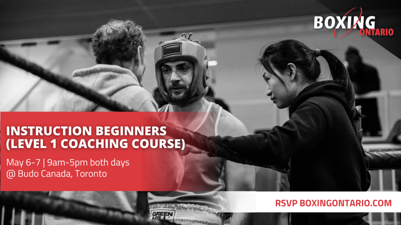 [COACHING COURSE] Instruction Beginners (Level 1) – Toronto | Boxing ...