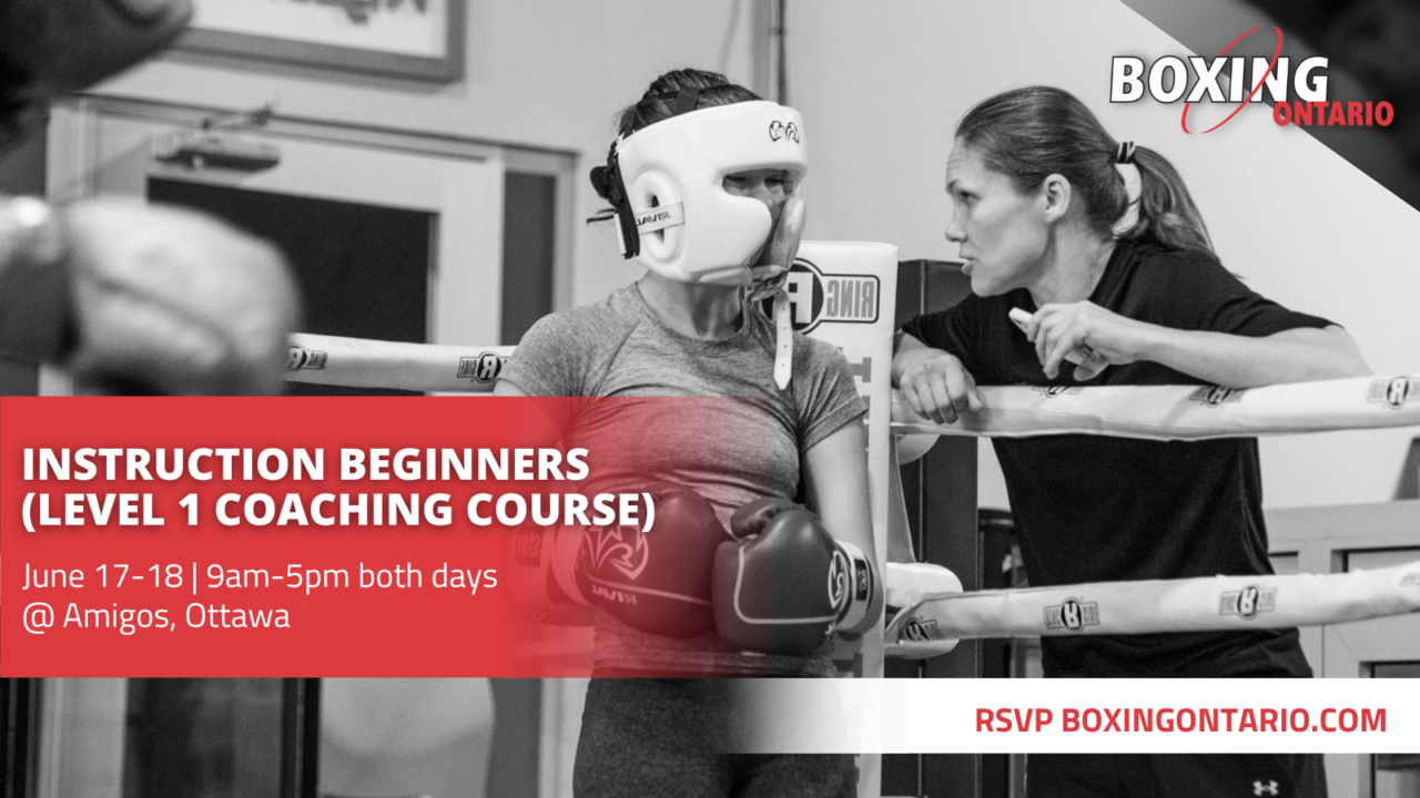 [COACHING COURSE] Instruction Beginners (Level 1) – Ottawa | Boxing Ontario