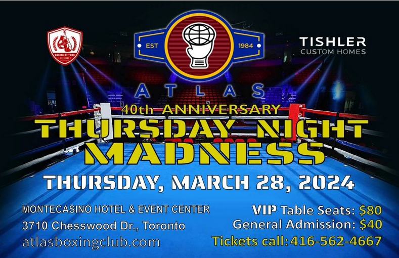 CLUB COMPETITION | Thursday Night Madness: Atlas Boxing’s 40th ...