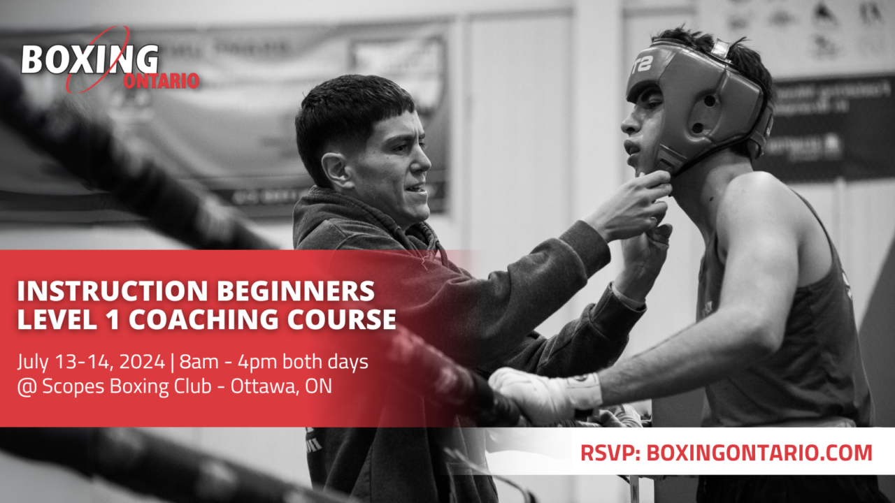 COACHING COURSE | Instruction Beginners (Level 1) – Ottawa | Boxing Ontario